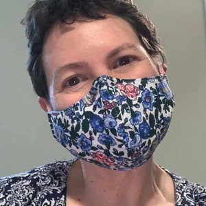 Triple Layer Face Mask, Breathable Fabric, Reusable & Washable - Etsy