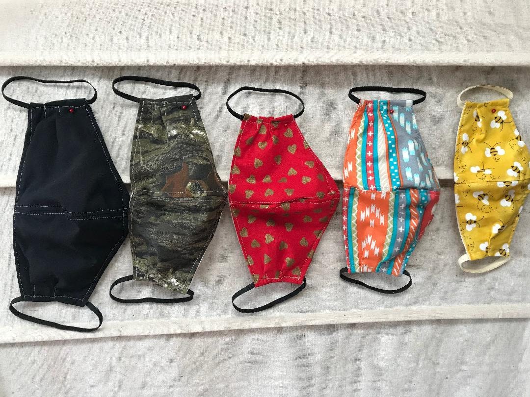 Triple Layer Face Mask, Breathable Fabric, Reusable & Washable - Etsy