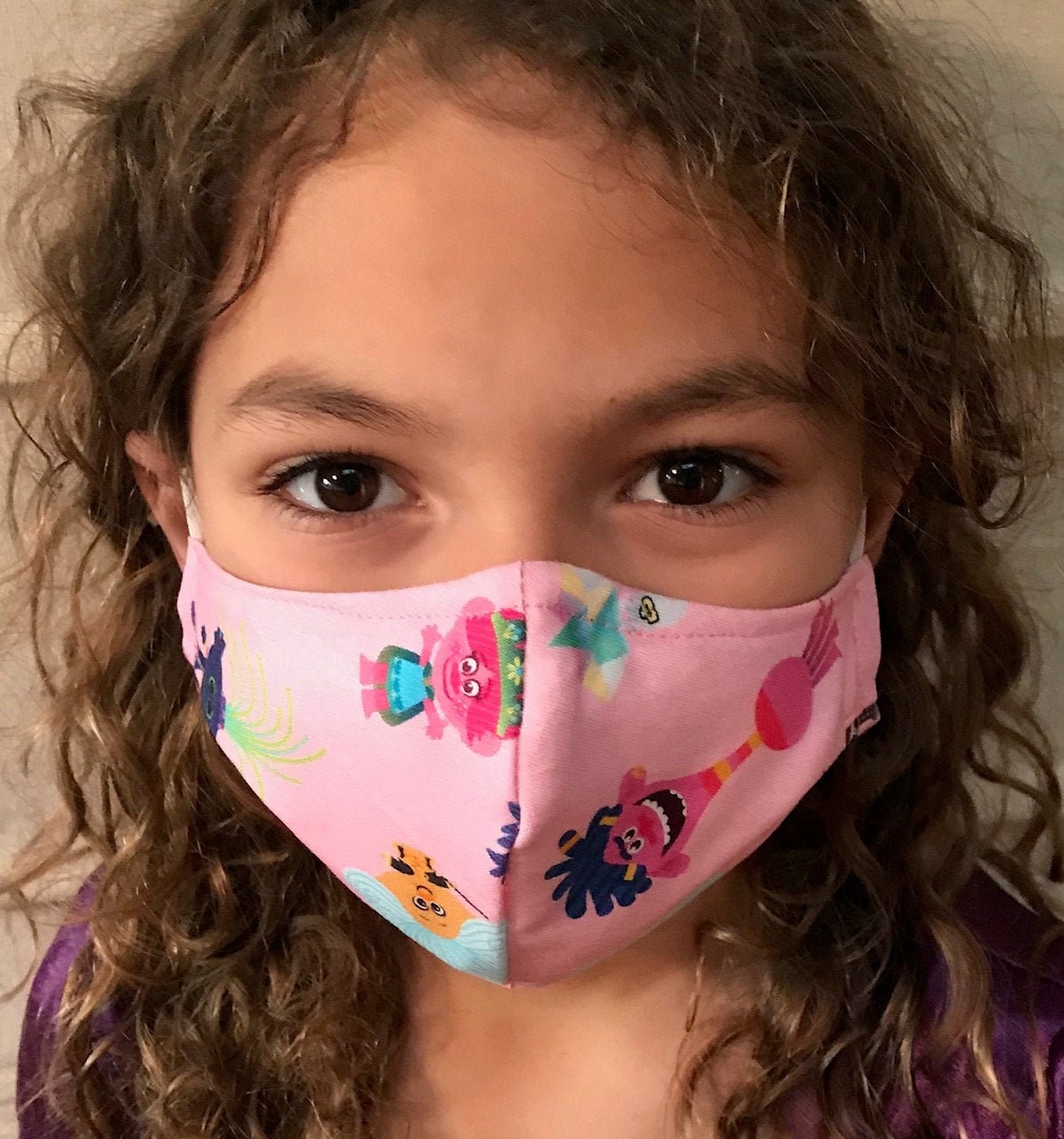 Trolls 3 Layer Face Mask Reusable & Washable: Baby Toddler Child Kids ...