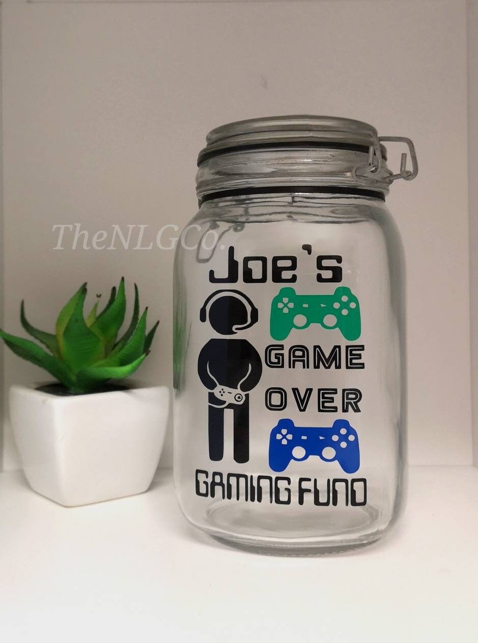 Personalised Gamer Themed Fund Jar / Gaming / Savings / Money - Etsy UK