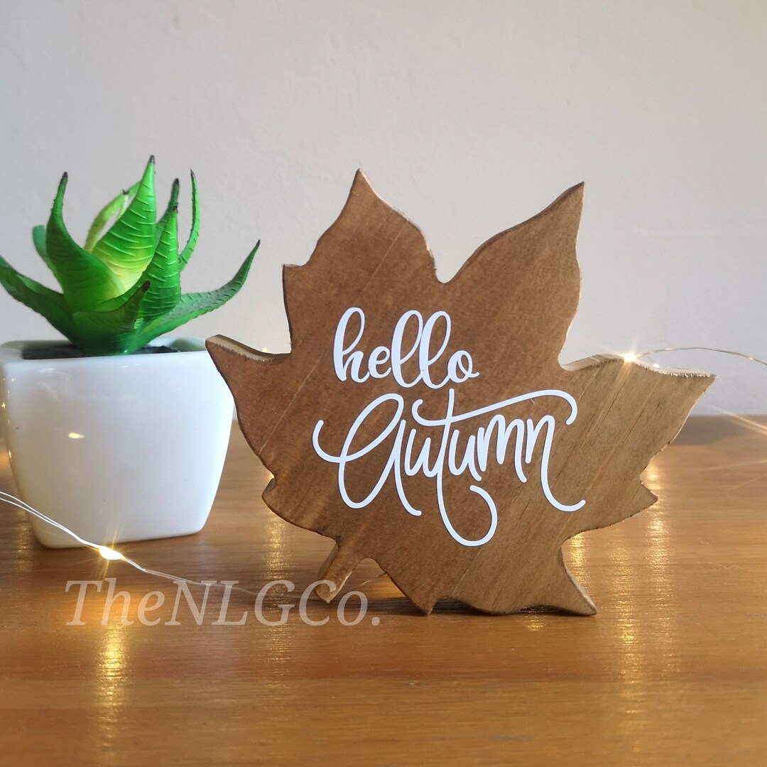 Freestanding Wooden Maple Leaf Decoration / Autumn Decor / - Etsy UK