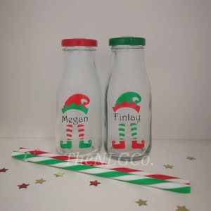 Personalised Christmas Elf Milk Bottle / Christmas Eve Box Filler ...
