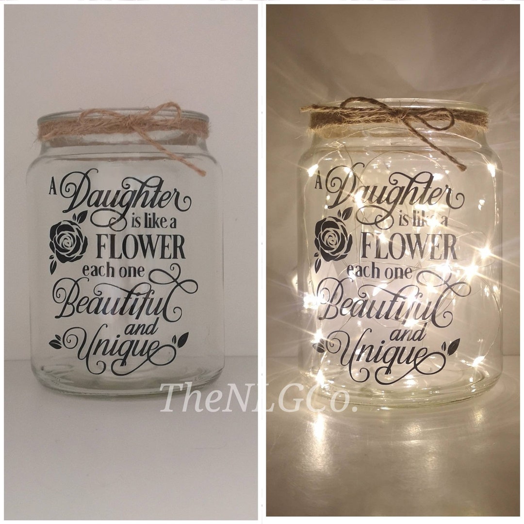 A Beautiful Daughter Led Light Jar / Birthday / Gift / - Etsy