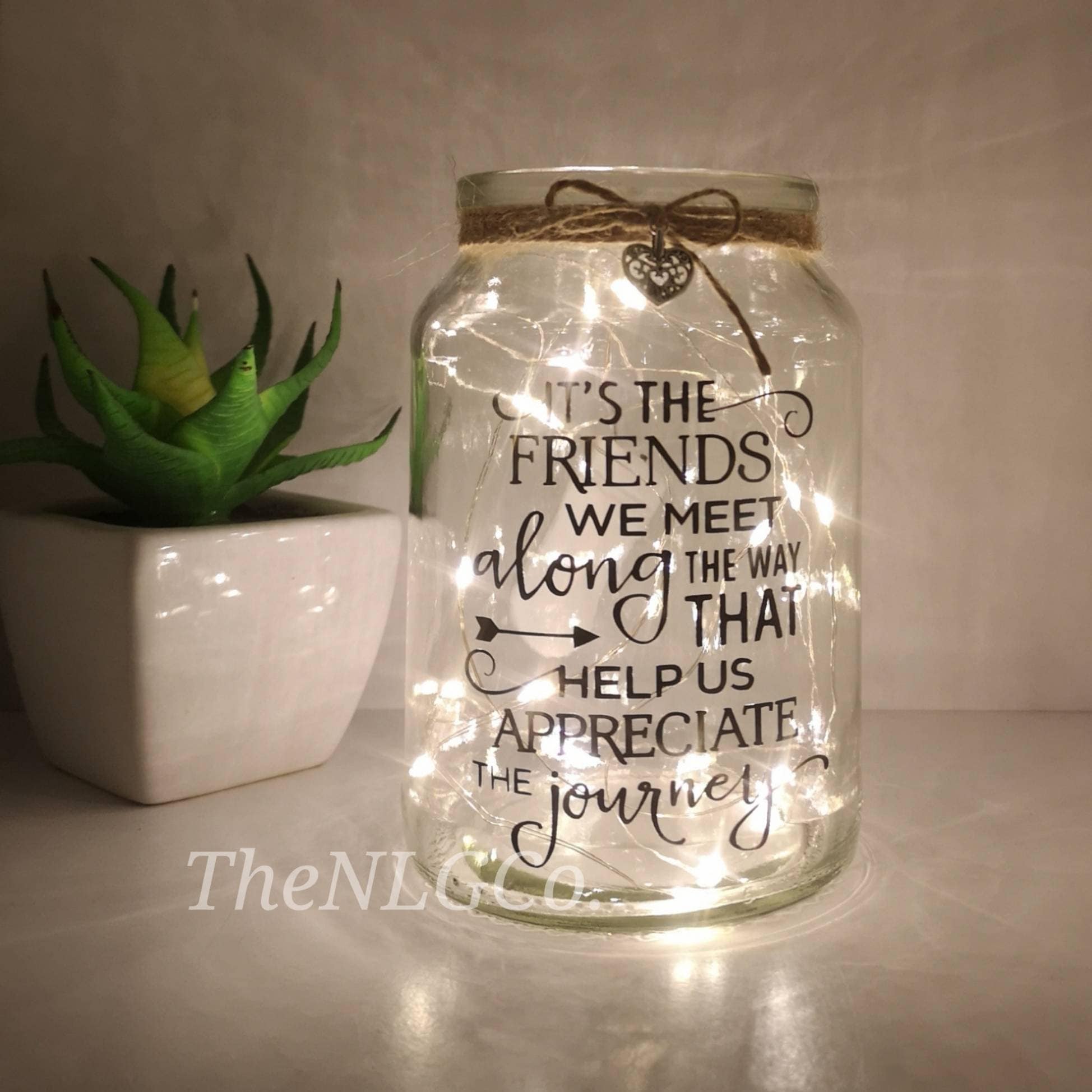 It's the Friends We Meet Along the Way Led Light up Jar / Gift ...