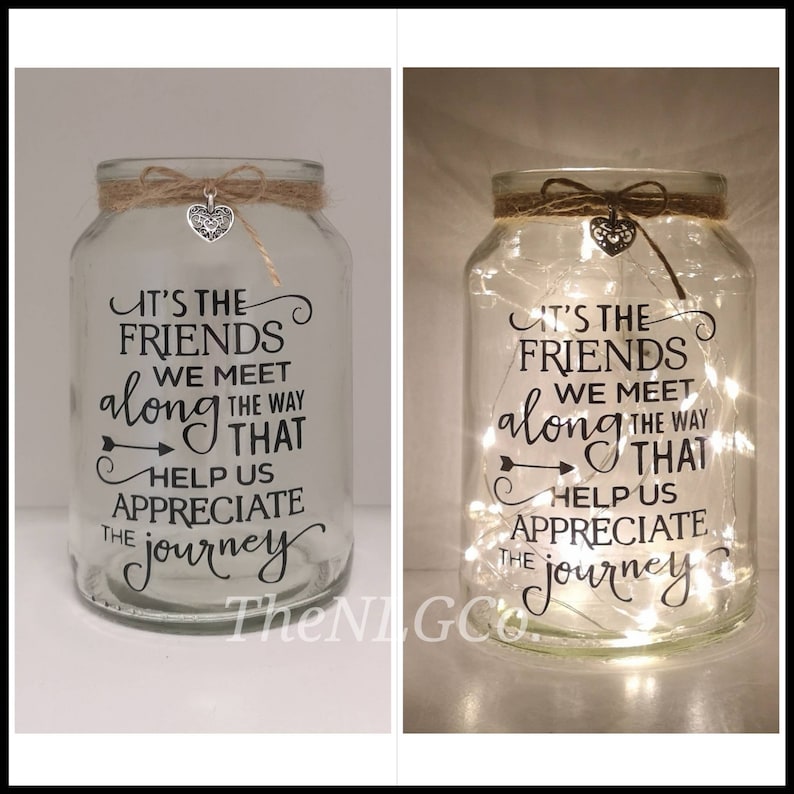It's the Friends We Meet Along the Way Led Light up Jar / Gift ...
