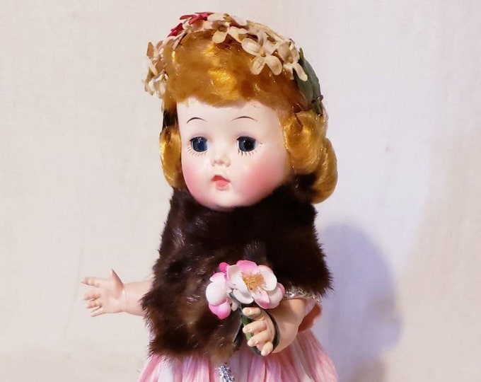 Vintage 1950's Miss Addie Doll Block Doll Co.10.5" Straight Leg Walker ...