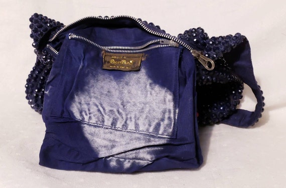 Roger Van's Retro Beaded Shoulder Bag - Gem