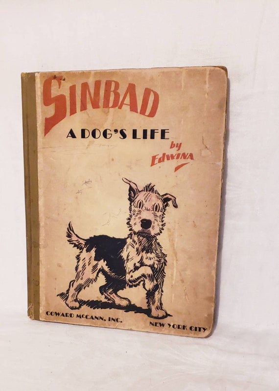 Antique Children's Book Sinbad A Dogs Life by Edwina | Etsy