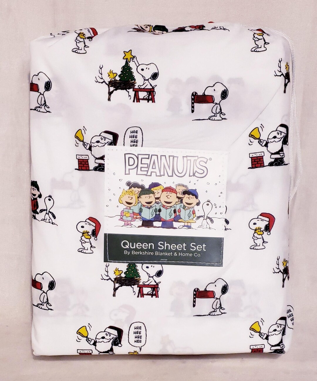 Collectible Berkshire Peanuts Snoopy Holiday Season Queen Sized Sheet ...
