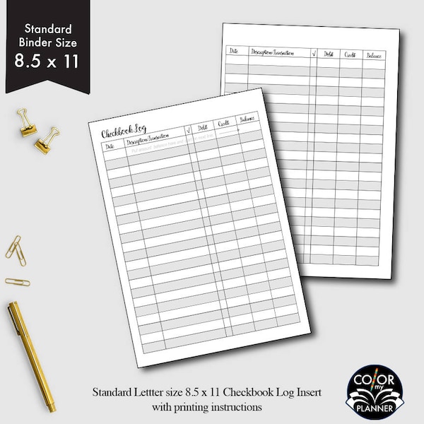 Checkbook Register - Etsy
