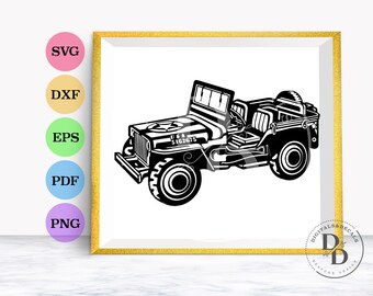 Army jeep svg | Etsy