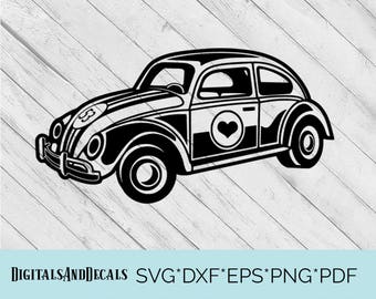 Volkswagen beetle svg | Etsy