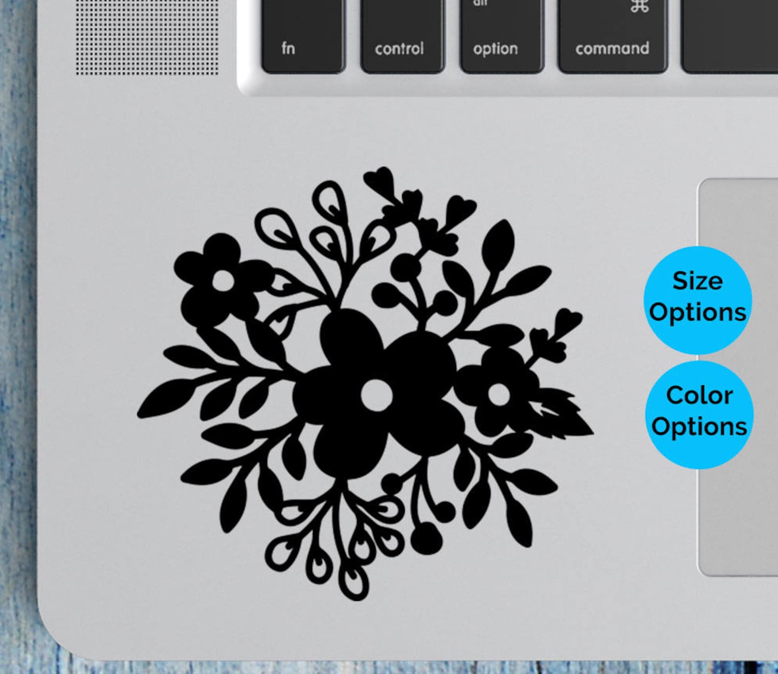 Floral Car Decal Flower Car Decal Floral Laptop Decal | Etsy