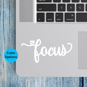 Focus Decal, Focus Sticker, Positive Decal, Focus Laptop Decal, Focus ...