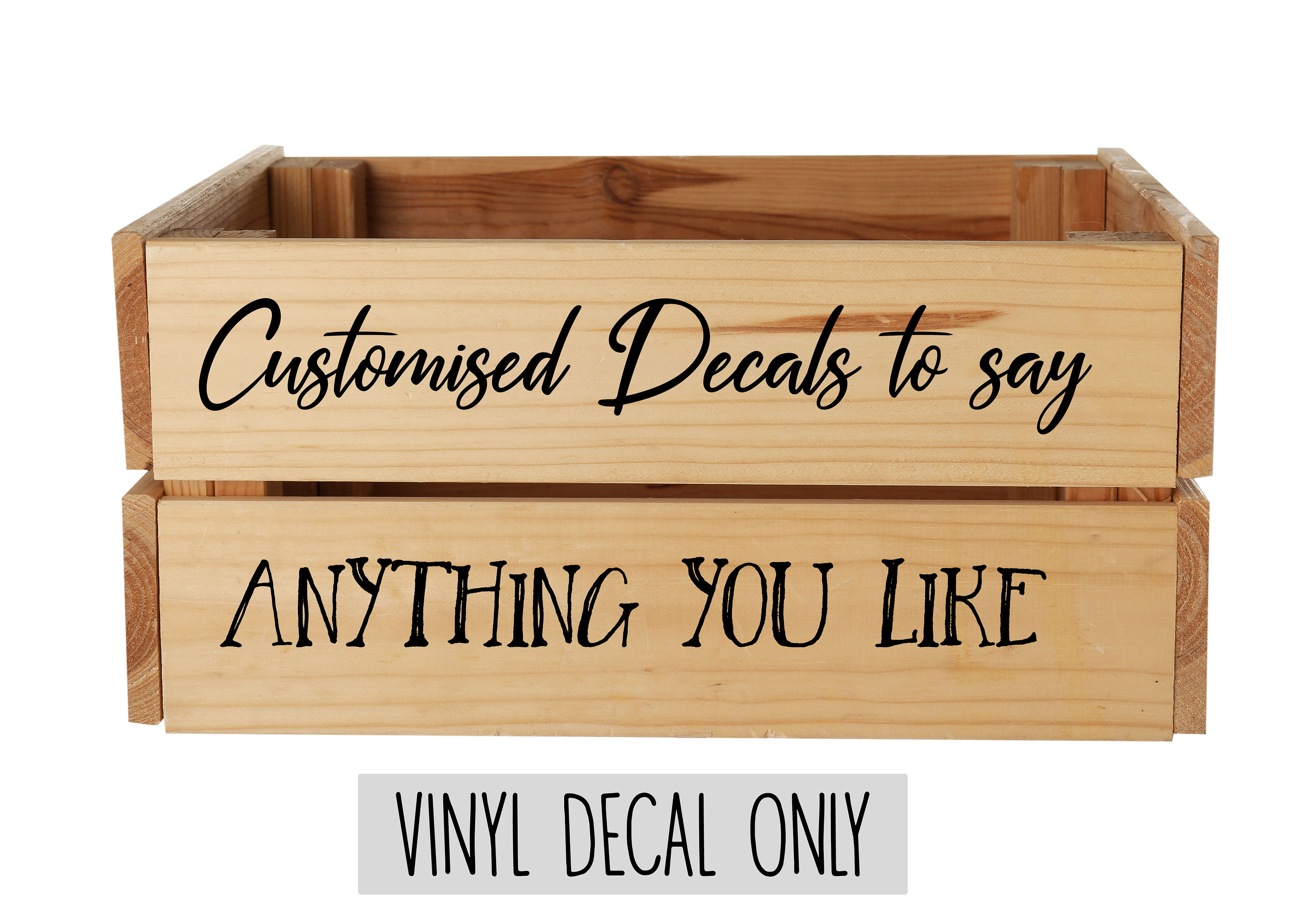 Custom Designed Crate Vinyl Decal Stickers Perfect for - Etsy UK