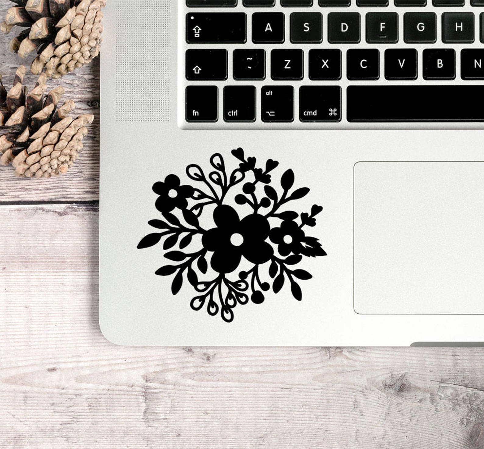 Floral Car Decal Flower Car Decal Floral Laptop Decal - Etsy