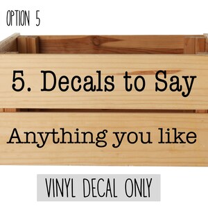 Custom Designed Crate Vinyl Decal Stickers - Perfect for Weddings ...