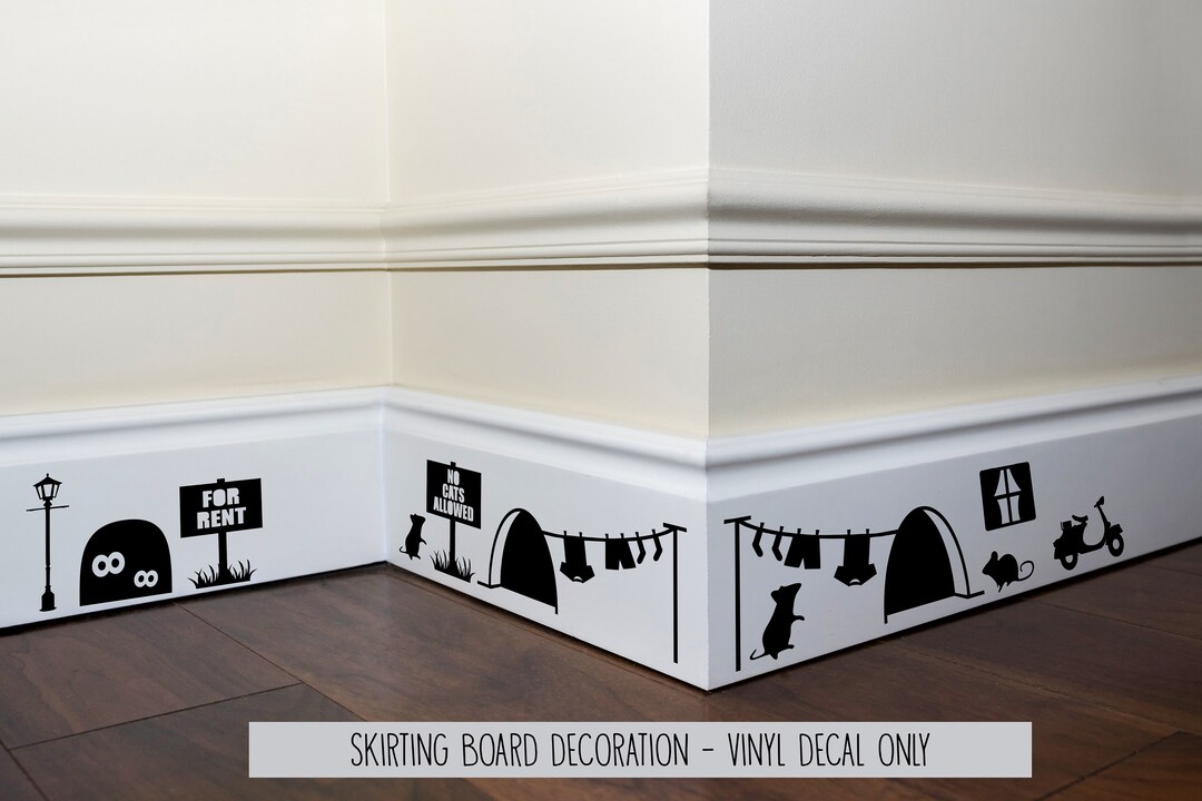 Cute Mouse House Skirting Board Vinyl Decal Decoration - Etsy