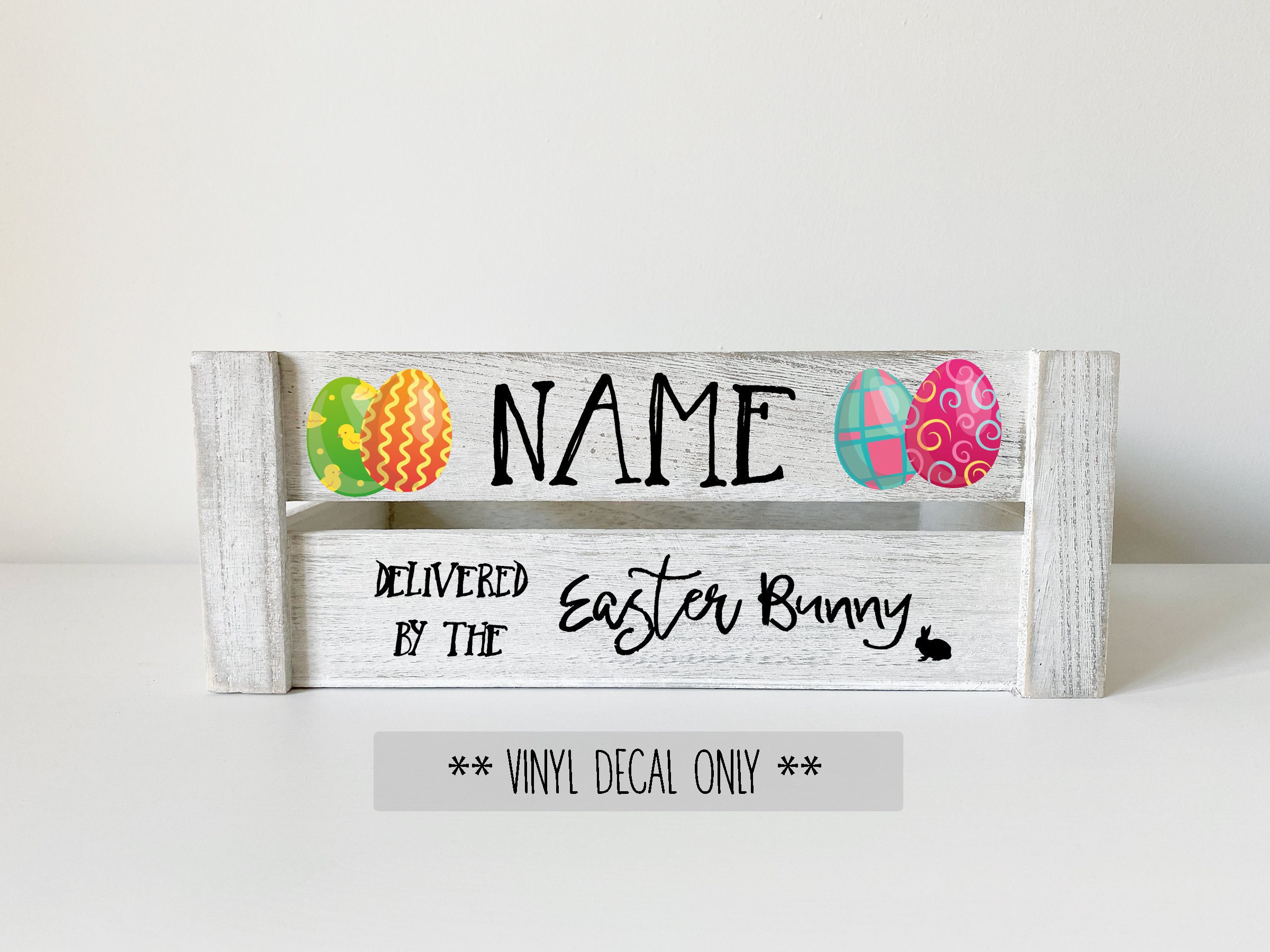 Personalised Easter VINYL DECAL Sticker for Easter Treats - Etsy UK