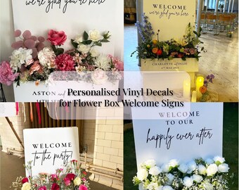 Flower Box Welcome Sign - Etsy