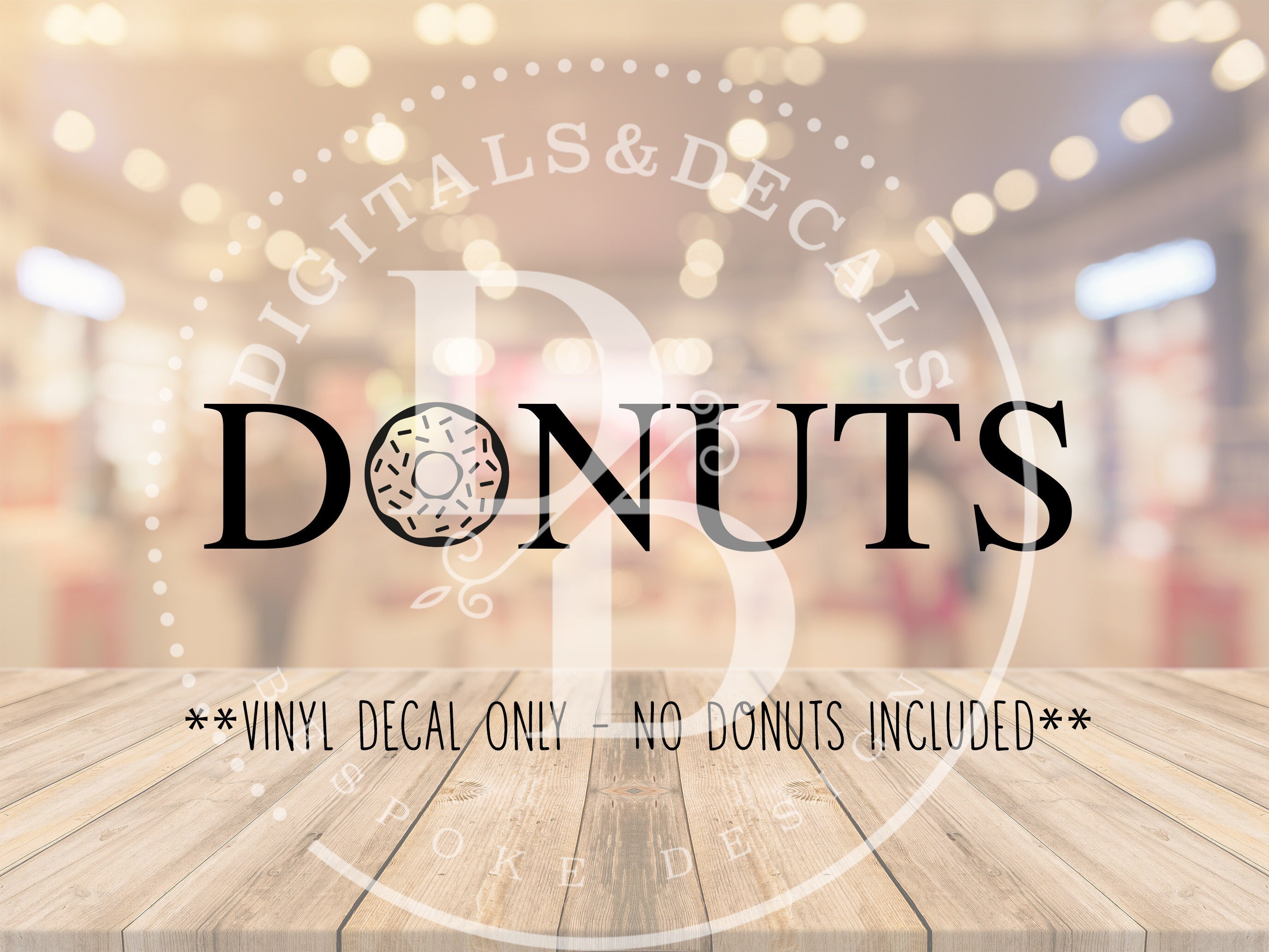 Simple DONUTS Vinyl Decal for Donut Board Doughnut Board - Etsy
