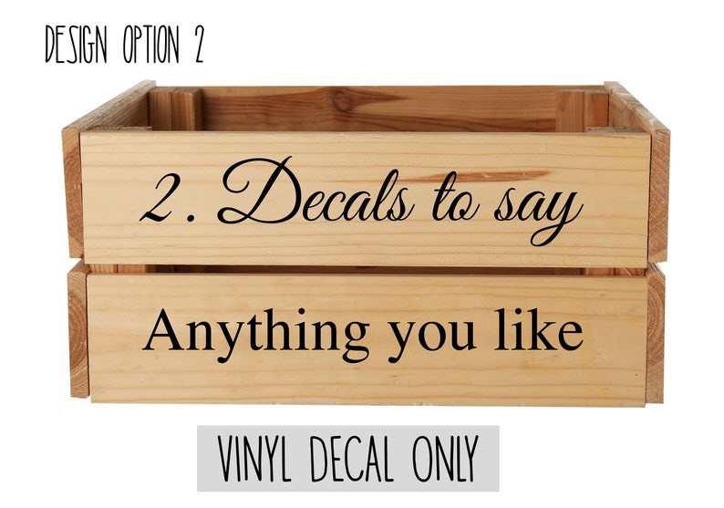 Custom Designed Crate Vinyl Decal Stickers Perfect for - Etsy