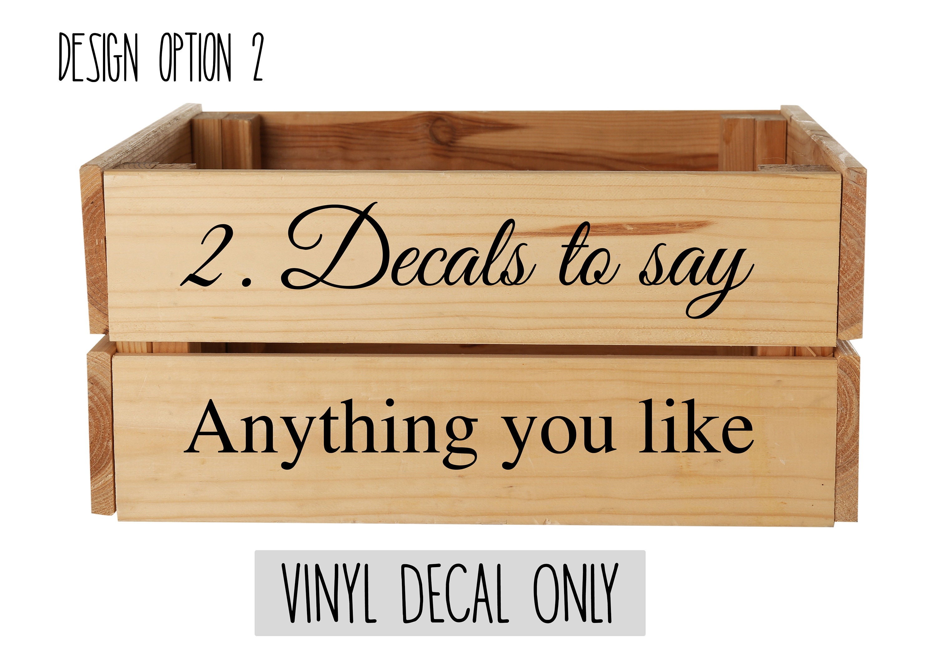 Custom Designed Crate Vinyl Decal Stickers Perfect for | Etsy UK