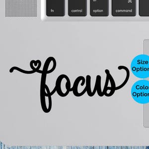 Focus Decal, Focus Sticker, Positive Decal, Focus Laptop Decal, Focus ...