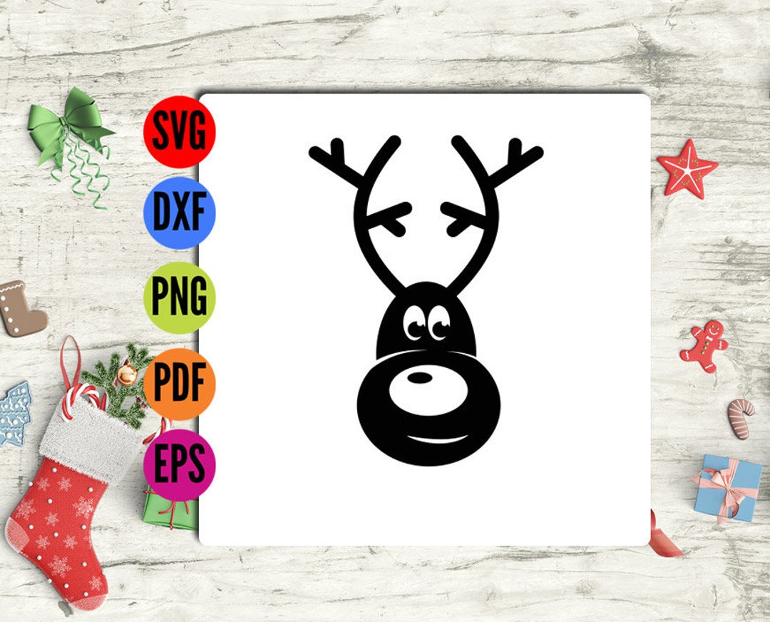 Cute Reindeer Silhouette, SVG & Dxf Cutting Files for Cricut and ...