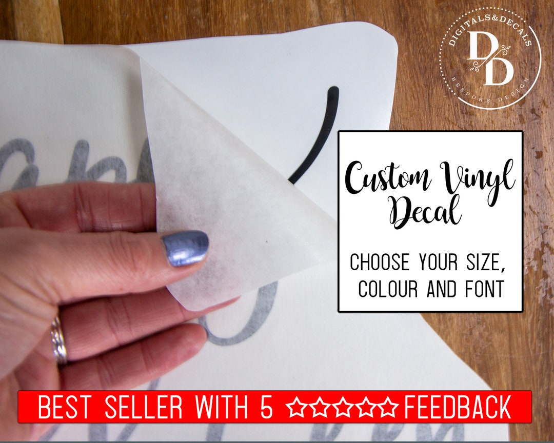 Custom Vinyl Decal With 20+ Colours and 60+ Fonts to Choose From - Etsy