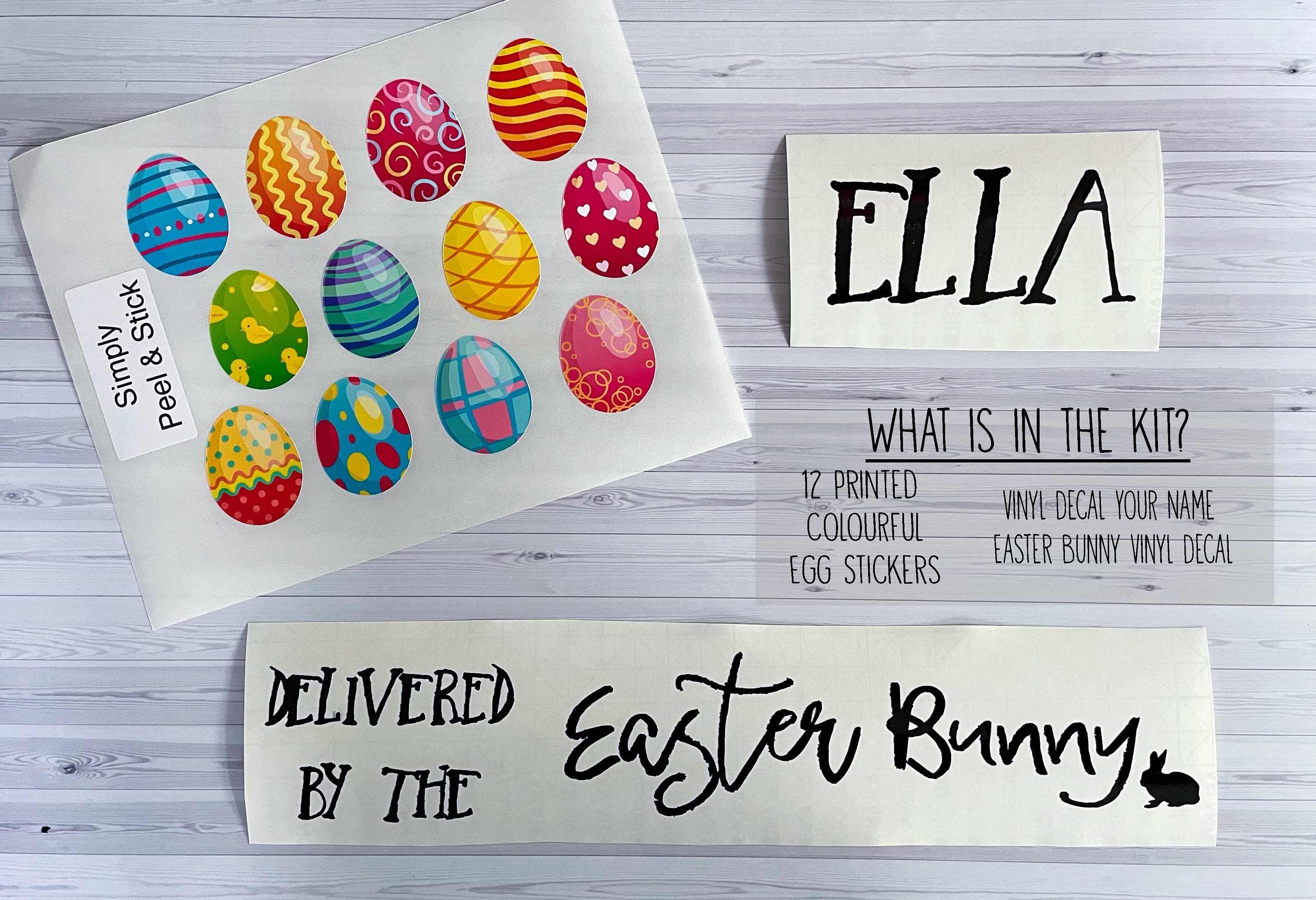 Personalised Easter VINYL DECAL Sticker for Easter Treats - Etsy UK