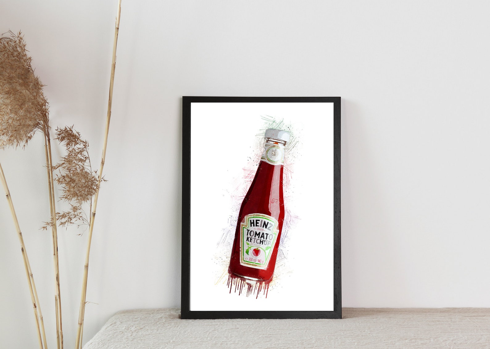 Ketchup Bottle Art Print Ketchup Bottle Poster Ketchup | Etsy UK