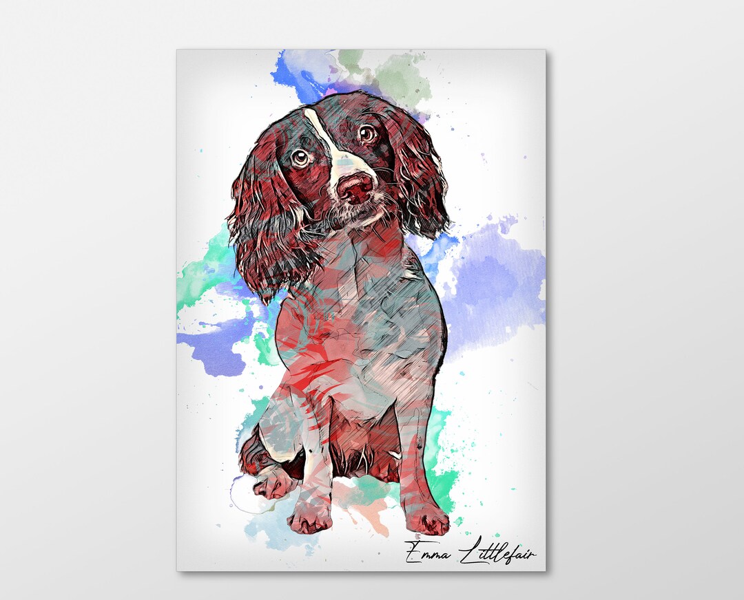 Colourful Cocker Spaniel Art Print, Animal Art Print - Etsy