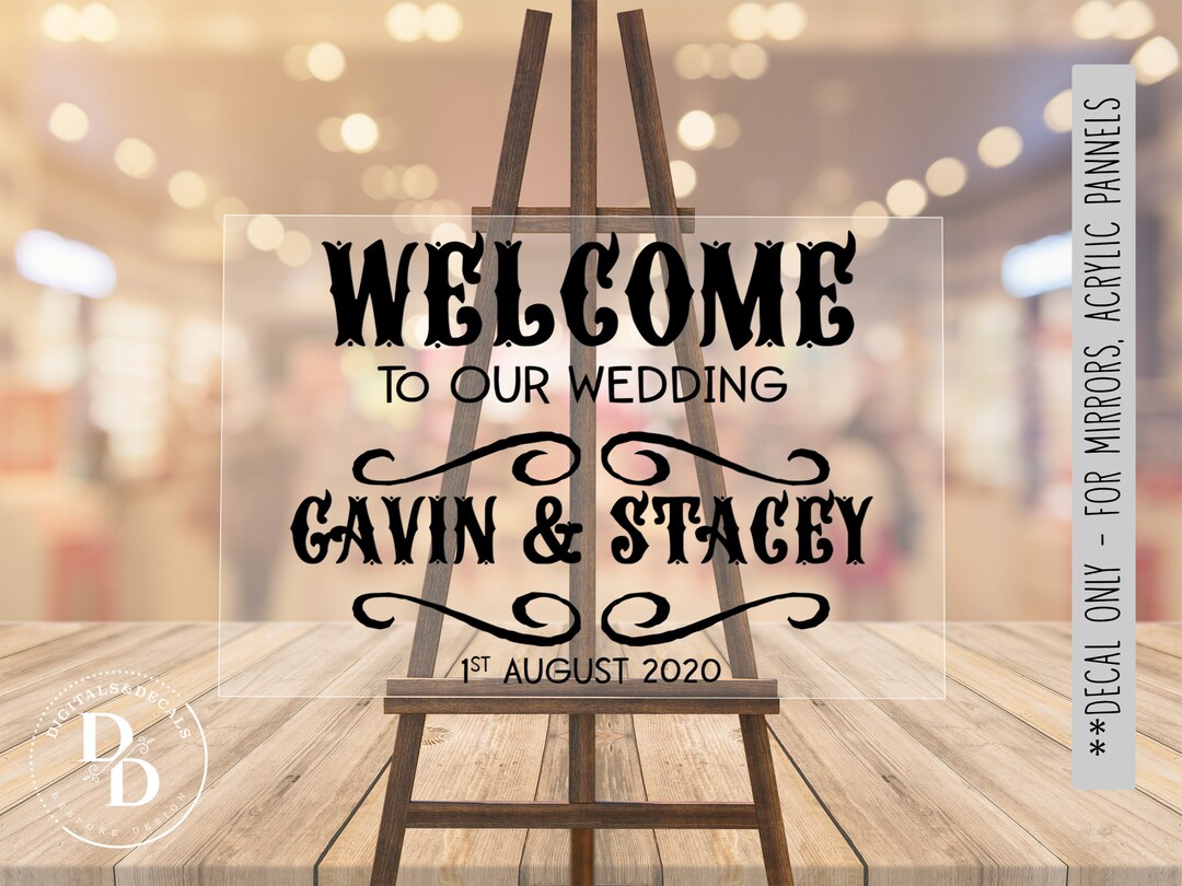 Circus Themed Wedding Decal for Mirror or Acrylic - Welcome to Our ...