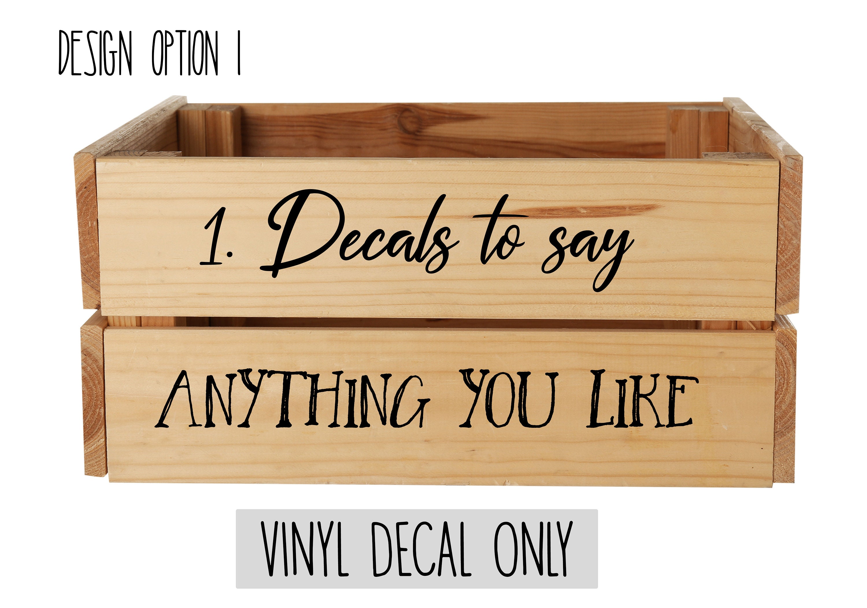 Custom Designed Crate Vinyl Decal Stickers Perfect for | Etsy UK