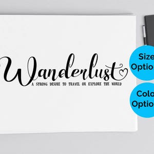 Wanderlust Car Decal, Wanderlust Decal, Wall Decal, Home Decor, Travel ...