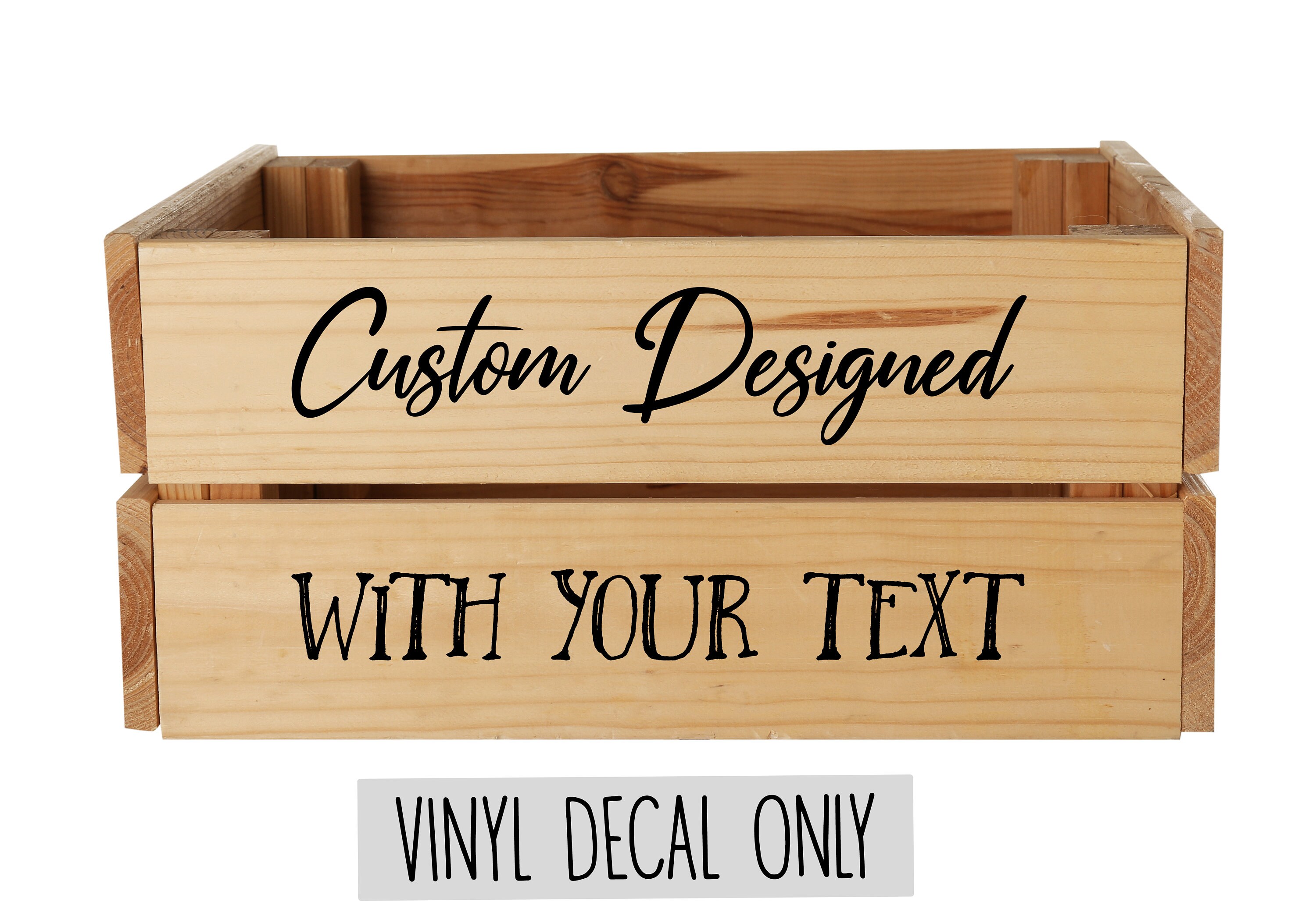 Custom Designed Crate Vinyl Decal Stickers Perfect For | Etsy