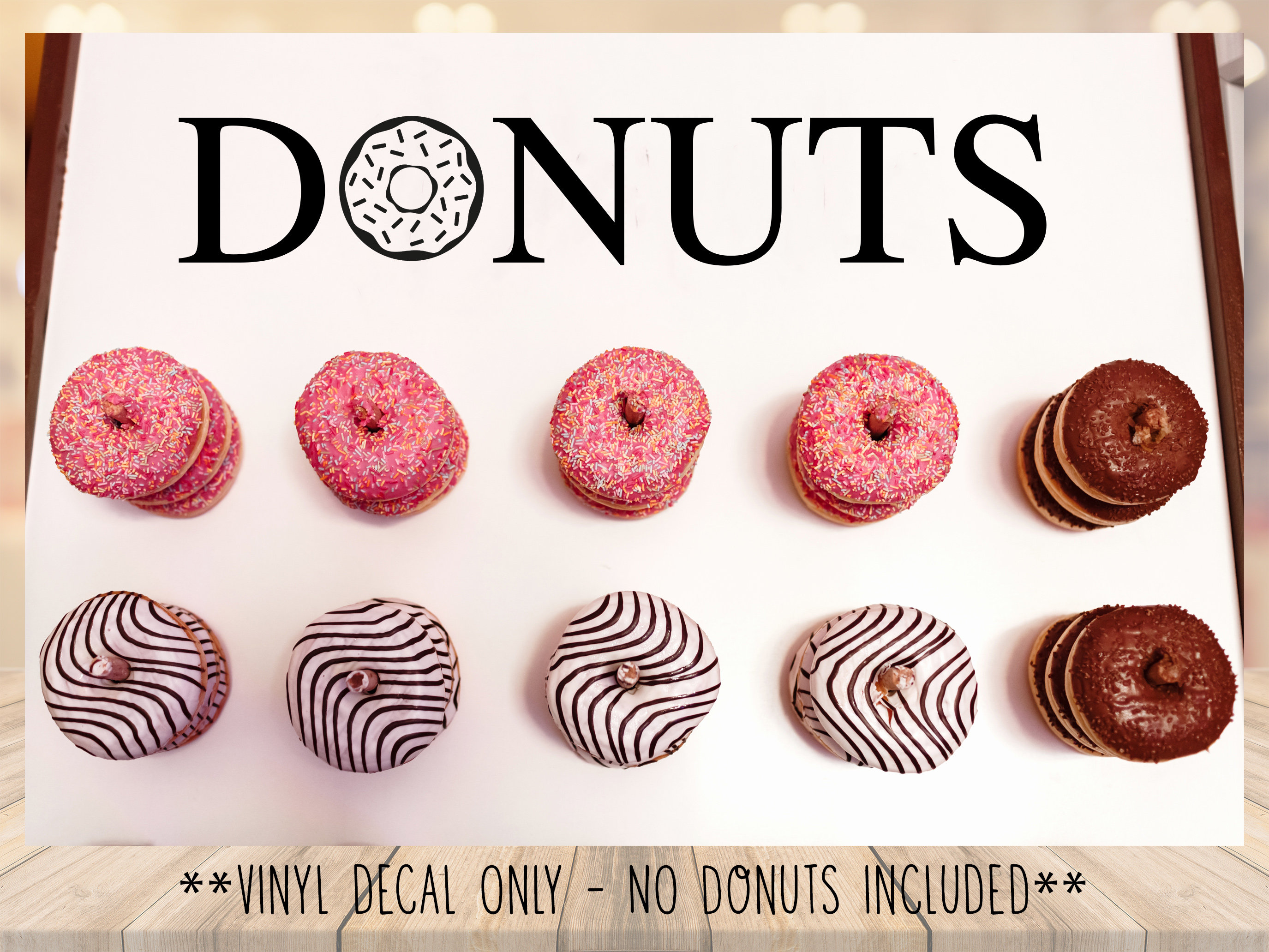 Simple DONUTS Vinyl Decal for Donut Board Doughnut Board - Etsy