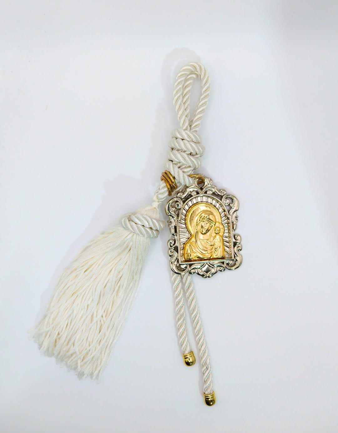 Greek Orthodox Lucky Charm – 24K Gold Gilded Virgin Mary & Jesus ...
