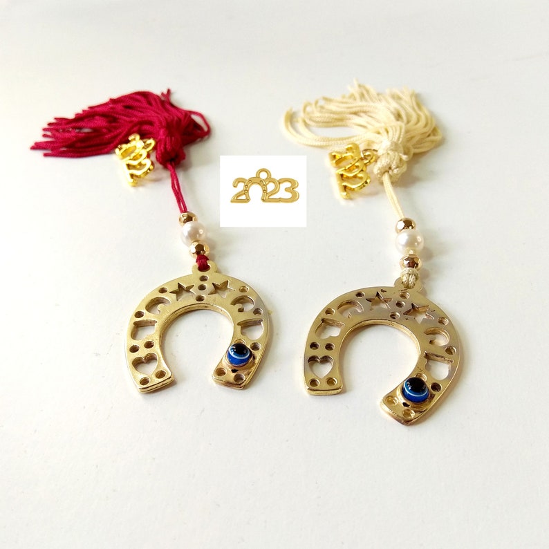 2023 Gouri Horseshoe With Evil Eye / 2023 Greek Gouri / Gold - Etsy UK