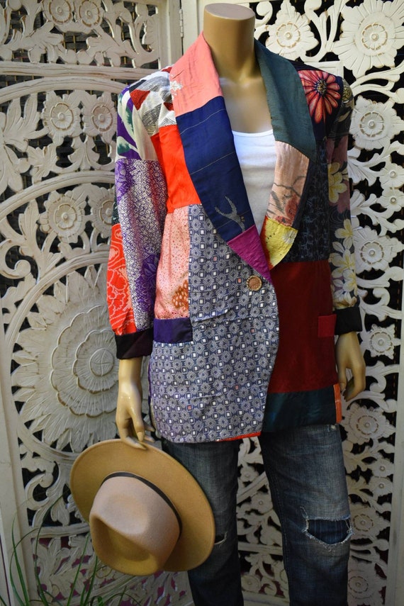 vintage 90s fabric patchwork - Gem