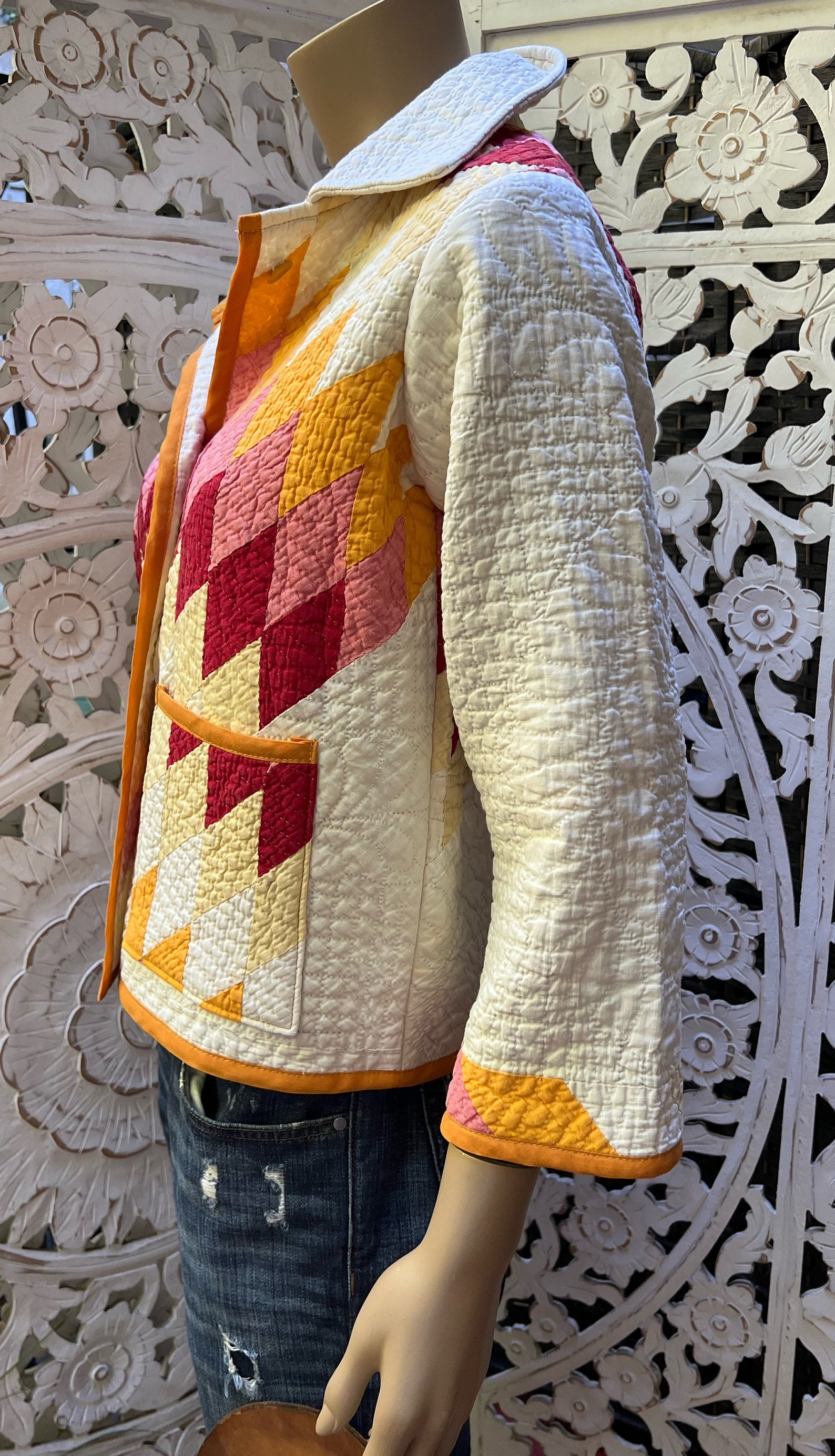 Jacket Made From Repurposed Vintage Quilt Size XS - Etsy