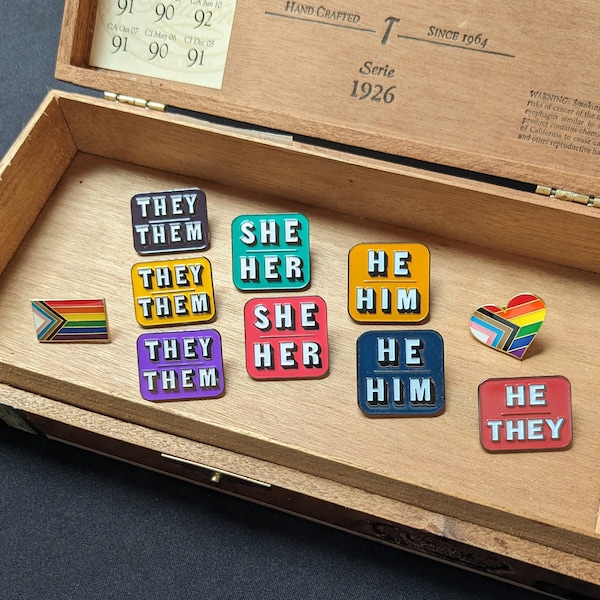 He Pronoun Pin - Etsy