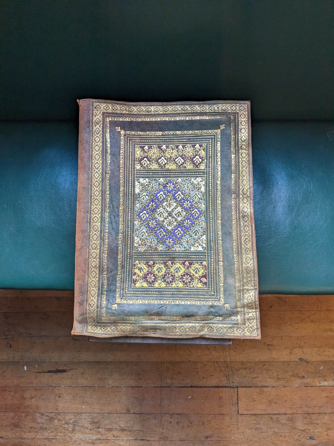 Rare Antique Large Brown Leather European Book Cover Portfolio - Etsy