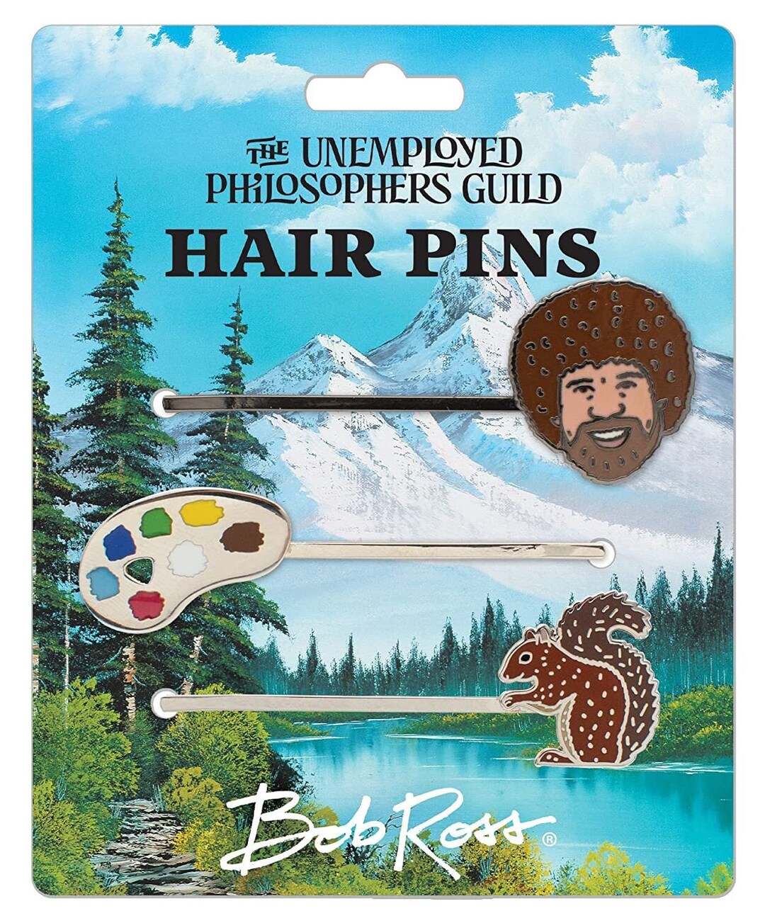 Bob Ross Hair Pin Set I Bob Ross I Squirrel I Painters Palette - Etsy