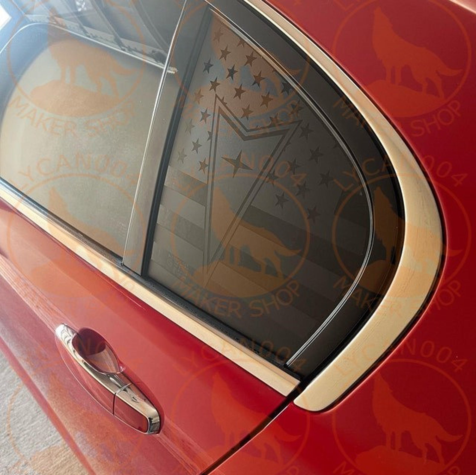 Fits Pontiac G8/chevy SS - Rear Quarter Windows - USA Flag Vinyl Decals ...