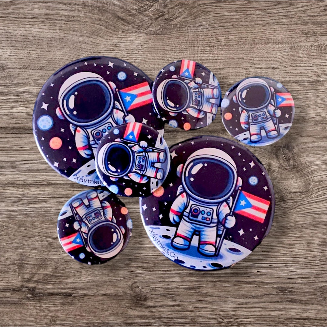Boricua En La Luna Custom Button - Etsy