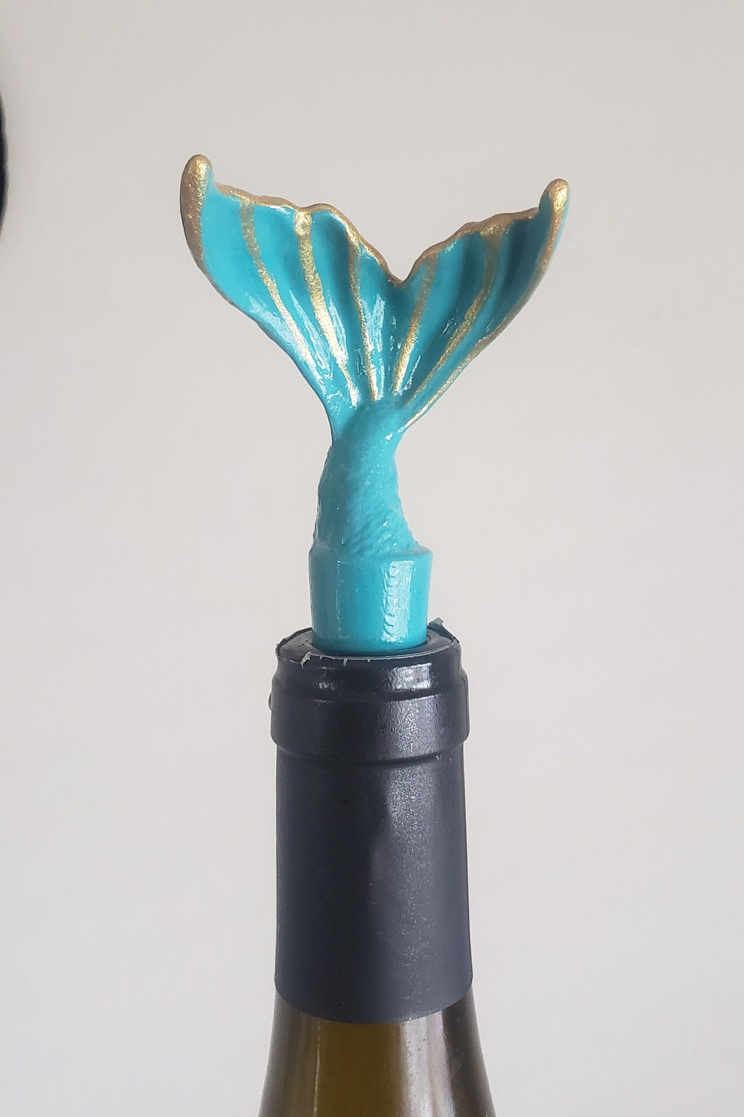 3D Printed Mermaid Tail Bottle Stopper for Your Coastal Collection - Etsy