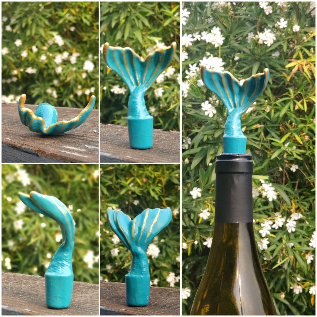 3D Printed Mermaid Tail Bottle Stopper for Your Coastal - Etsy