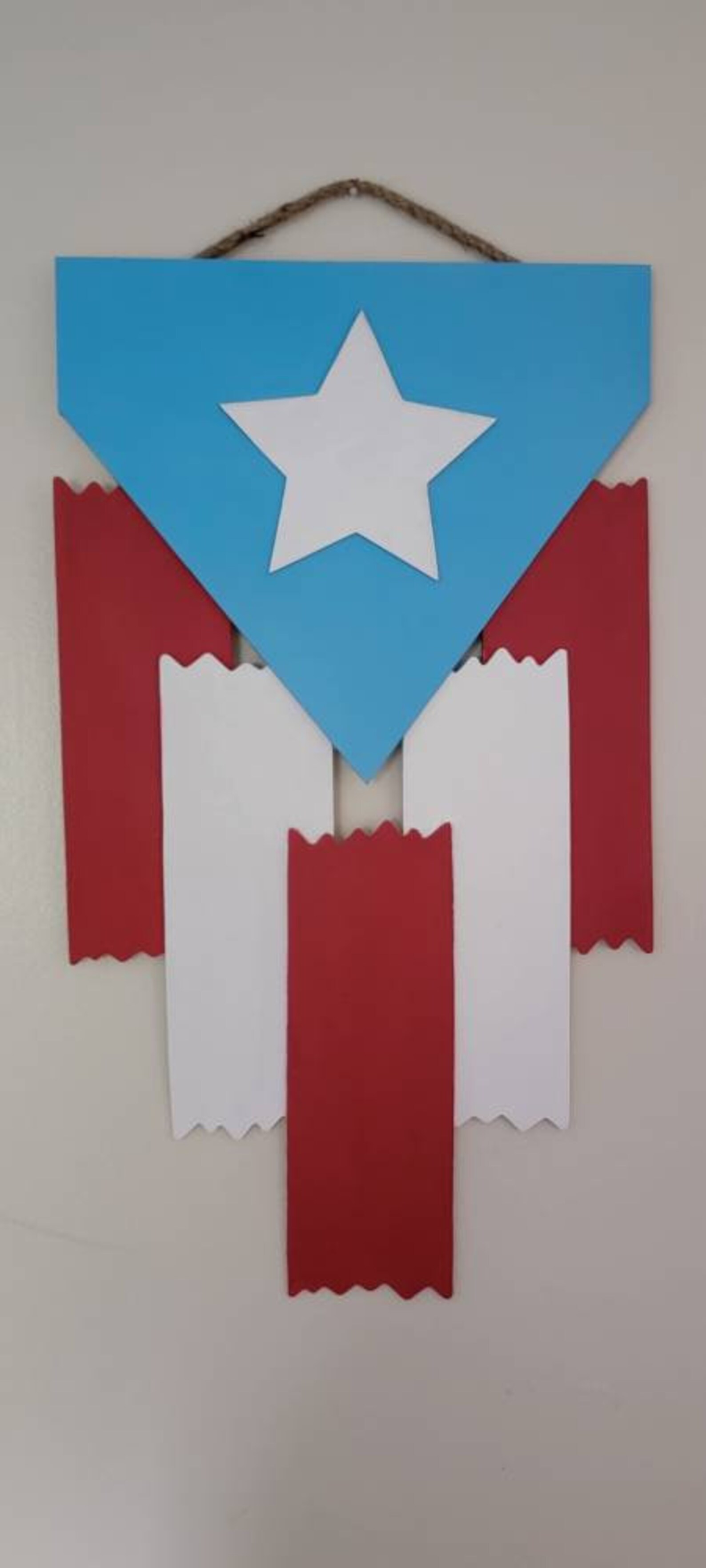 Puerto Rico Wooden Flag Wall Decor - Etsy